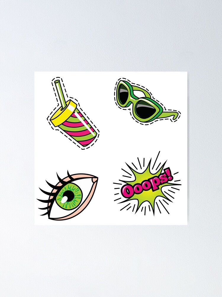 "Cute Colourful Girly sticker pack" Poster for Sale by TheImperfecto ...