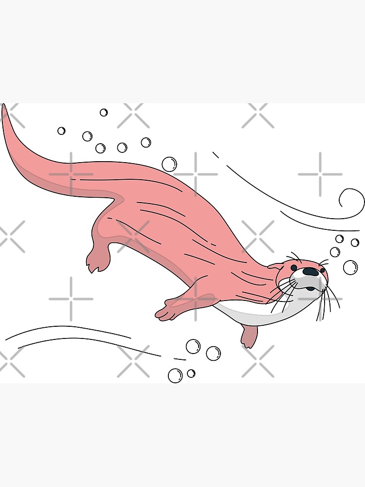 "Cute Pink otter " Poster by Dynamic-Design | Redbubble