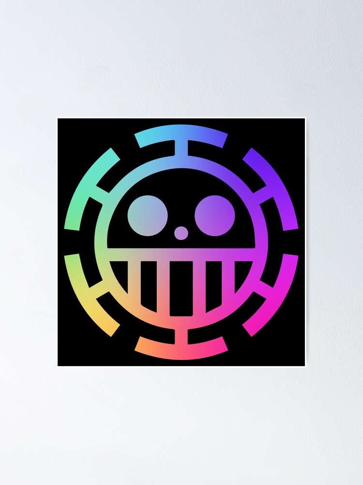 "Rainbow Holographic Trafalgar law Logo" Poster by Cartoon-Cabinet ...