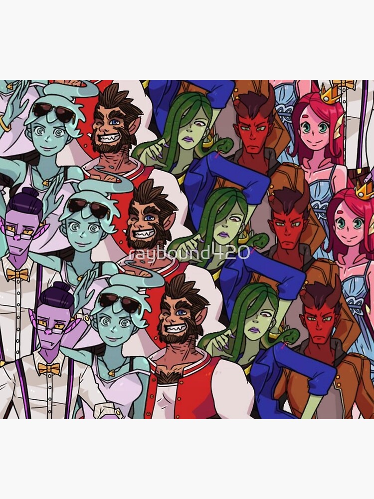 "Monster Prom: Damien/Vera/Scott/Polly/Liam/Miranda" Poster for Sale by ...