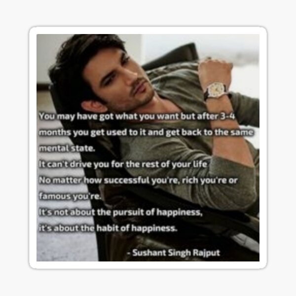 "Sushant Singh Rajput" Sticker by Rritu | Redbubble