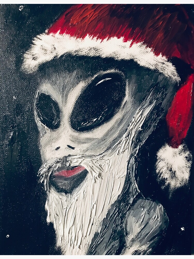 "Alien Santa" Poster by TheHoneywild | Redbubble