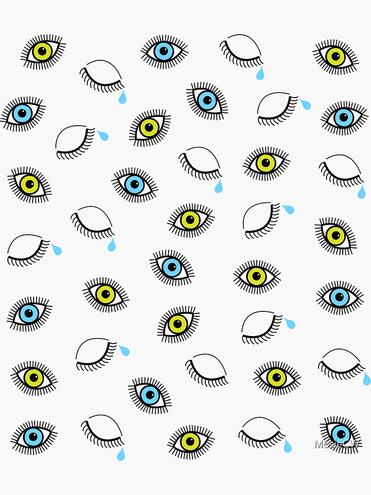 "Many eyes" Sticker by MosieCW | Redbubble