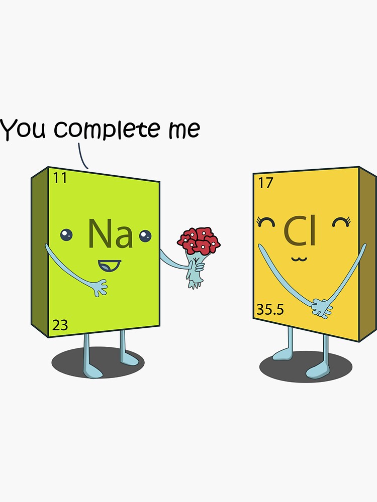 "Sodium Chloride Funny" Sticker by fa-orange76 | Redbubble