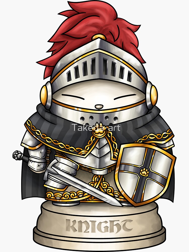 "Cat Chess Knight" Sticker for Sale by Takeda-art | Redbubble