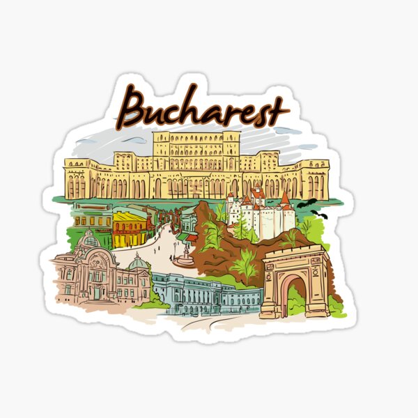 "Bucharest" Sticker for Sale by Mircea Zahacinschi | Redbubble