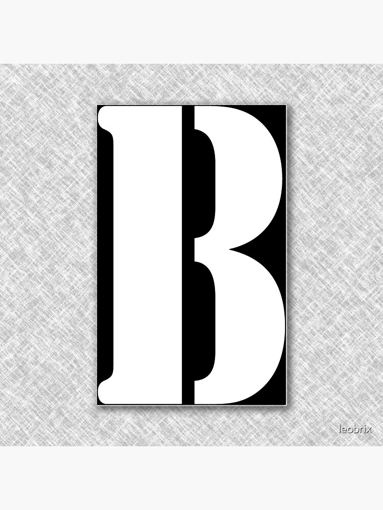 "Badge with the monogram B" Sticker for Sale by leobrix | Redbubble