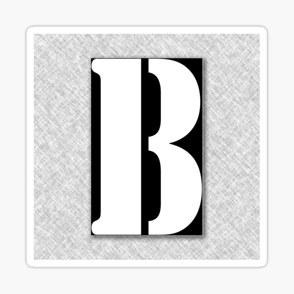 "Badge with the monogram B" Sticker for Sale by leobrix | Redbubble