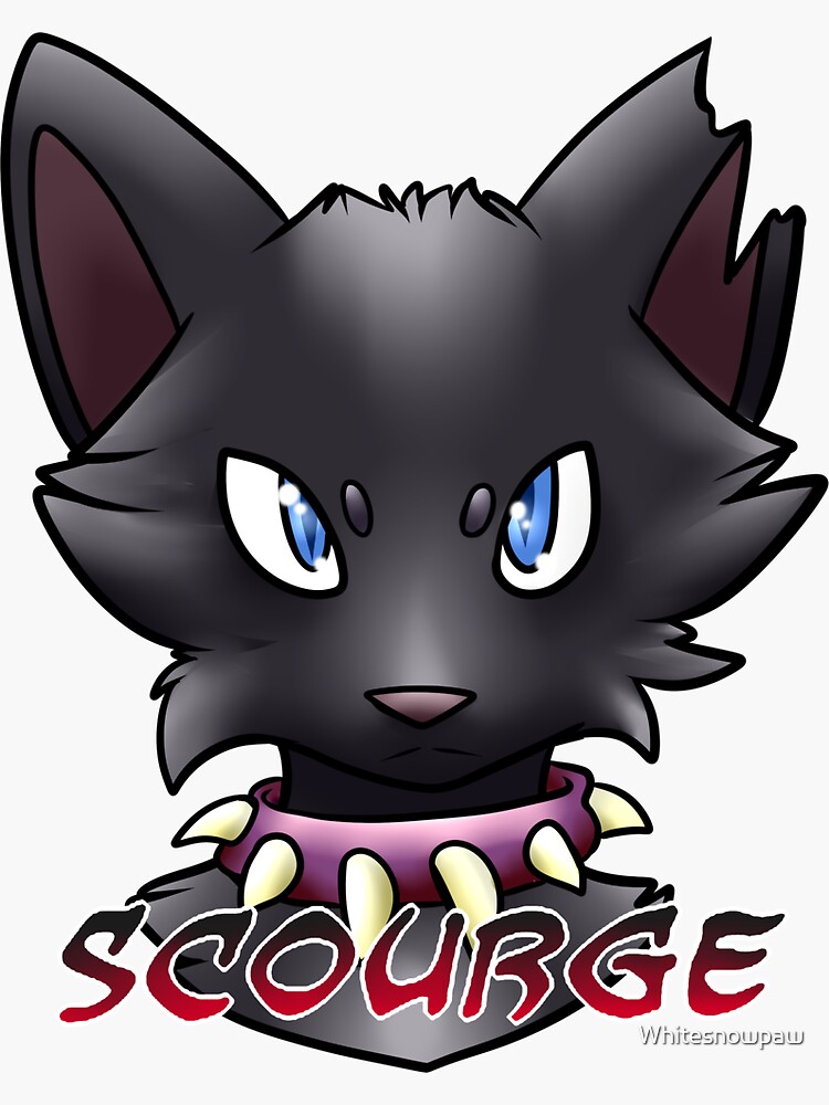 "Scourge" Sticker for Sale by Whitesnowpaw | Redbubble