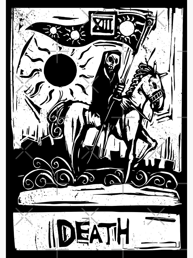"Death Card - Tarot Cards - Major Arcana" Art Print for Sale by ...