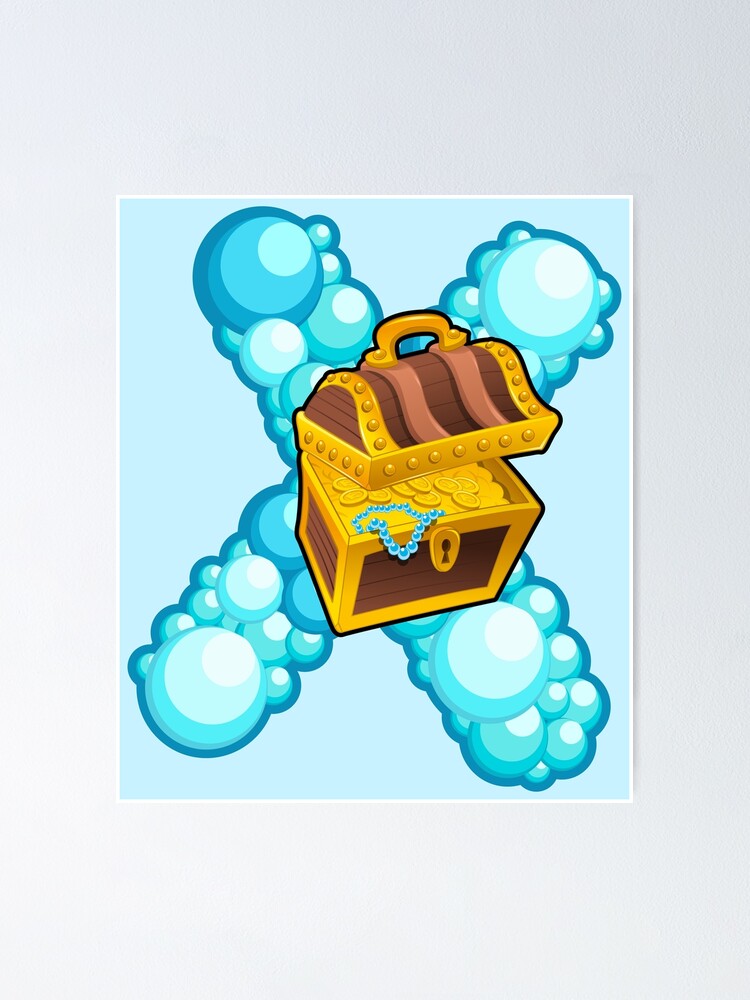 Póster «La letra X marca el lugar, alfabeto burbujeante a pescado» de ...