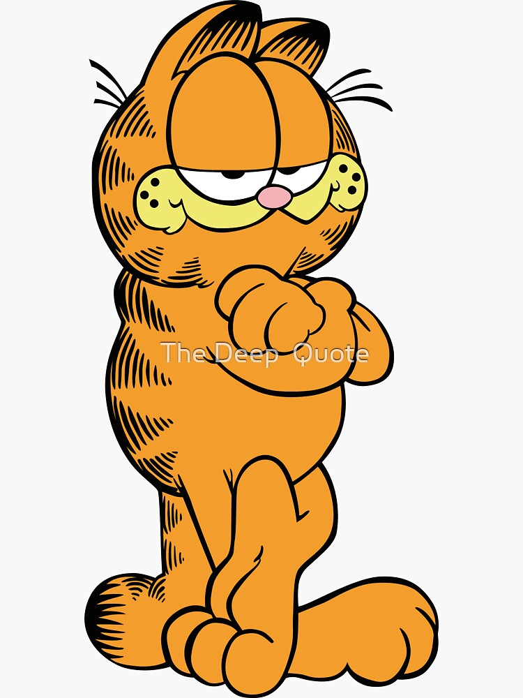 " Garfield" Sticker by aimanmesleh | Redbubble