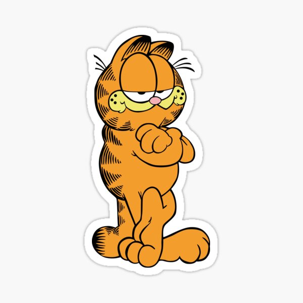 " Garfield" Sticker by aimanmesleh | Redbubble