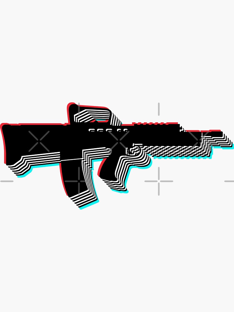 "Assault rifle 01 - minimalistic weapon sticker" Sticker for Sale by ...