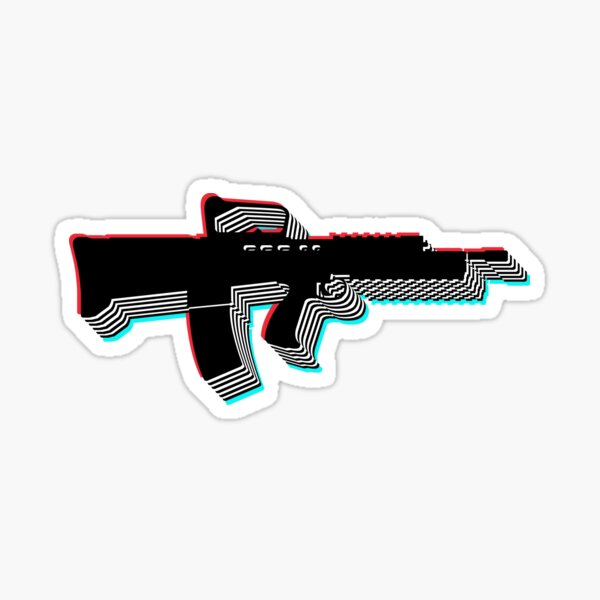 "Assault rifle 01 - minimalistic weapon sticker" Sticker for Sale by ...
