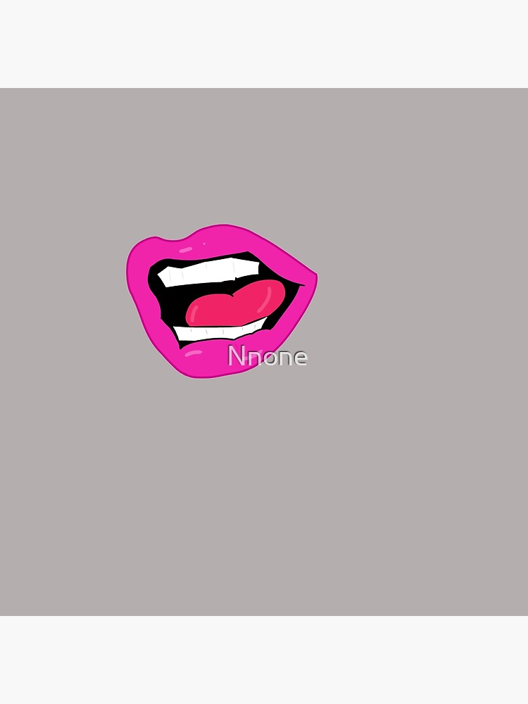 Póster «Lippies con lengua y dientes de lápiz labial rosa» de Nnone ...