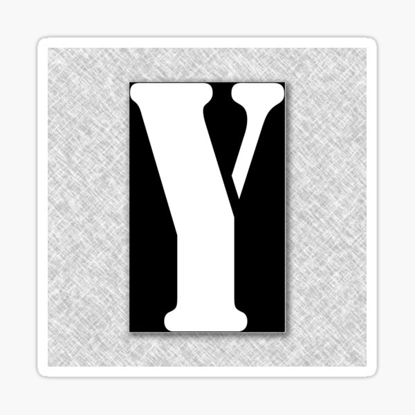 "Badge with the monogram Y" Sticker for Sale by leobrix | Redbubble