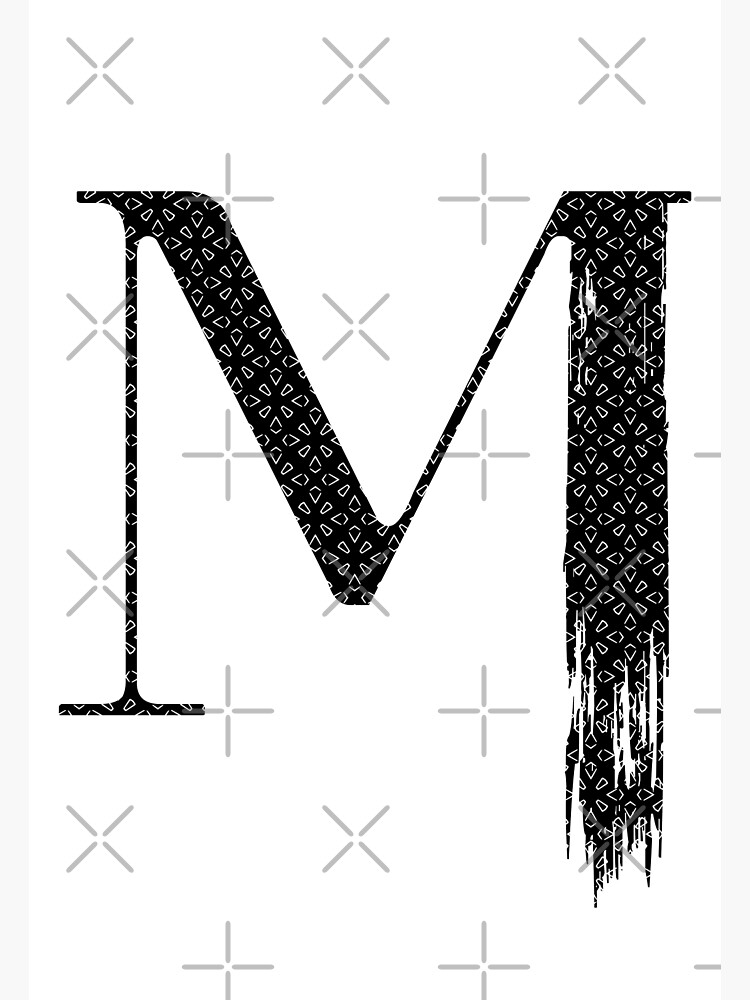 Póster «Letra M - Blanco y negro # 1» de Kettukas | Redbubble