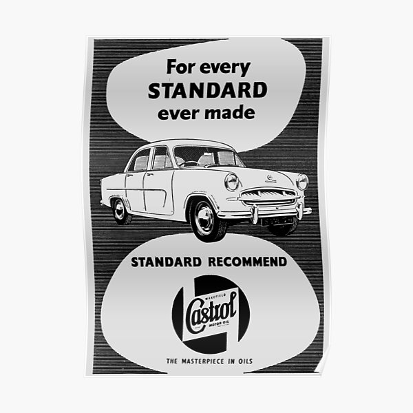 "STANDARD VANGUARD ADVERT" Poster by ThrowbackM2 | Redbubble