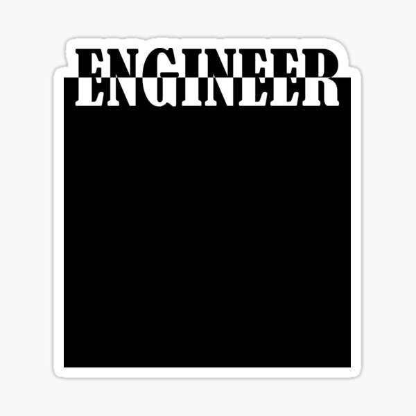 "Retro Engineer design in Black and White" Sticker by VrajStudio ...