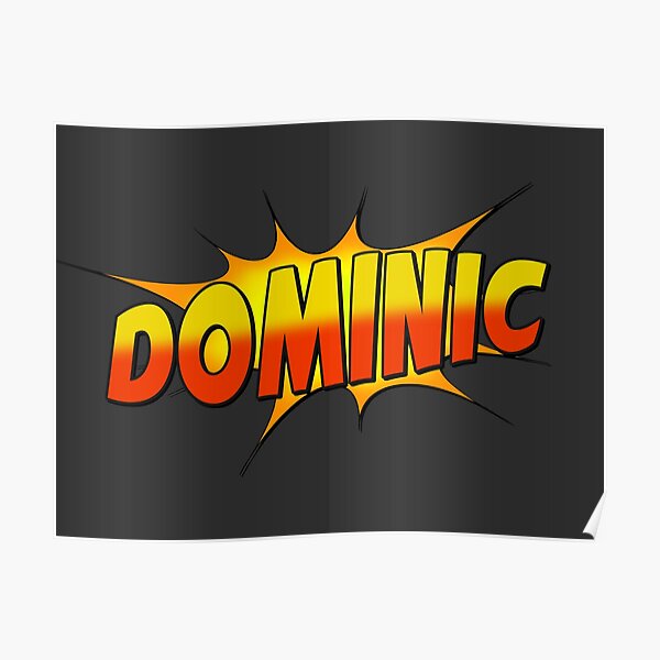 "Dominic" Poster for Sale by rogue-design | Redbubble