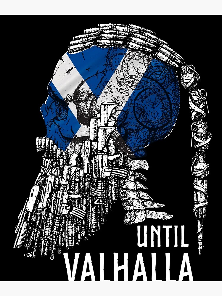 "Until Valhalla, Vikings, Viking Scottish Flag" Poster by SMMBYV ...