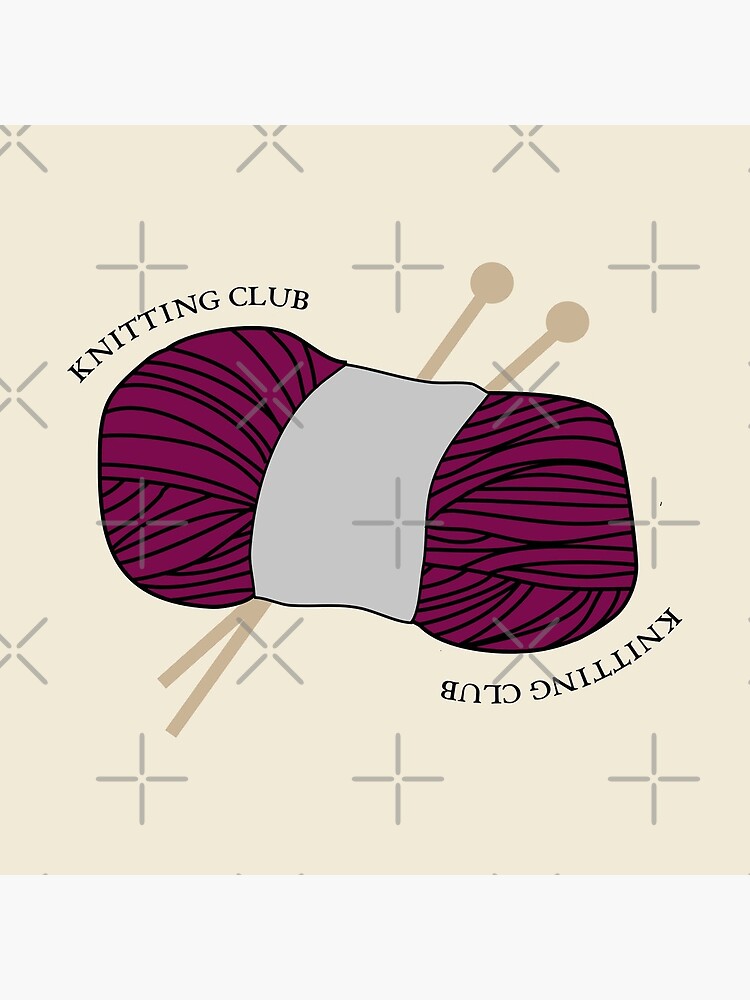 "knitting club logo" Poster for Sale by eleanor27 | Redbubble