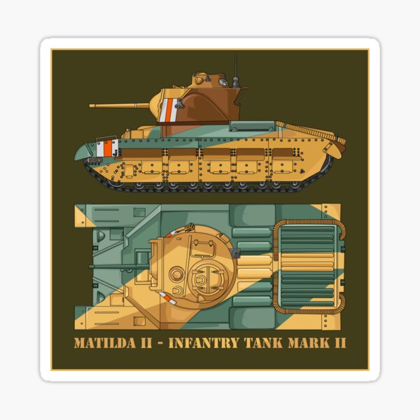 "Matilda II Infantry Tank Mark II WW2 British Tanks Diagram Gifts ...