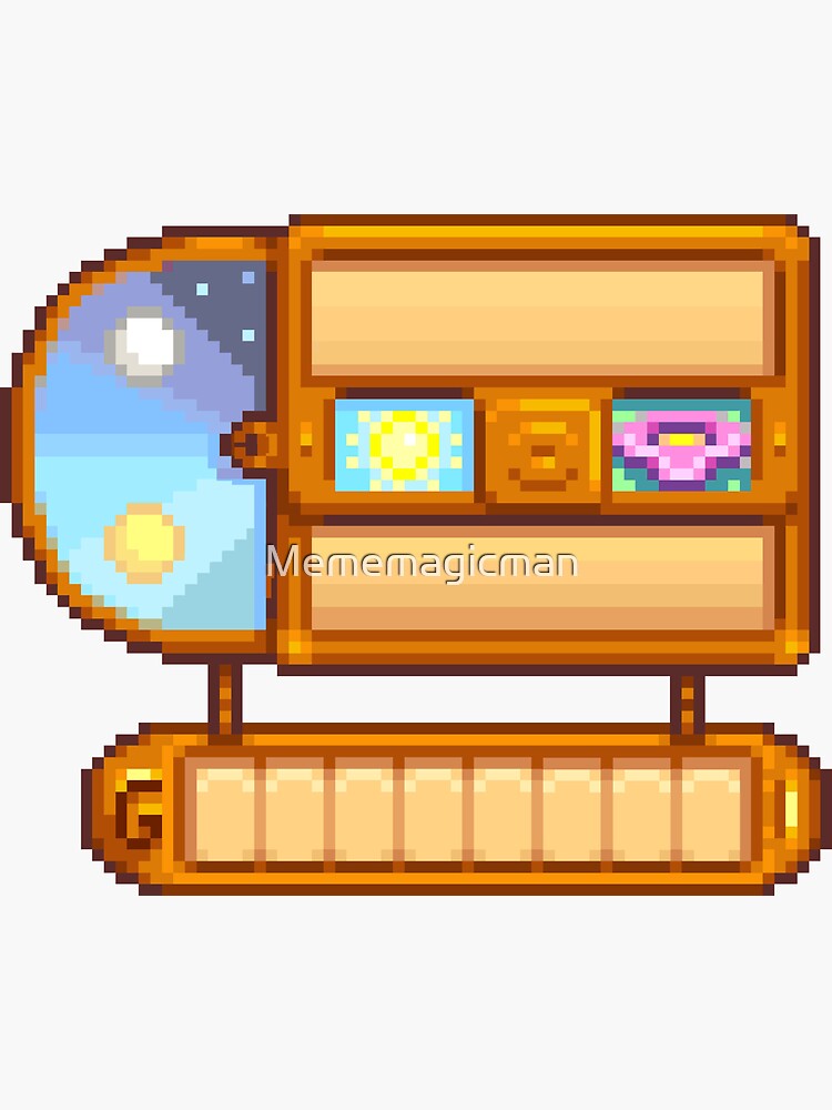 "Empty Stardew Valley Clock" Sticker for Sale by Mememagicman | Redbubble