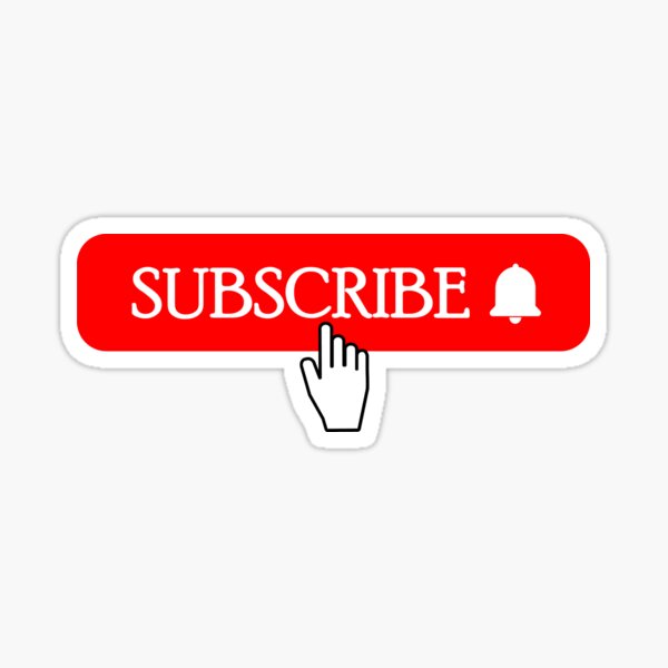 "Subscribe Button" Sticker for Sale by titika677 | Redbubble