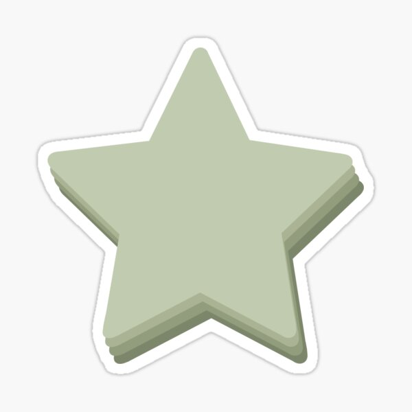 "Sage Green Star" Sticker by shopcloudyco | Redbubble