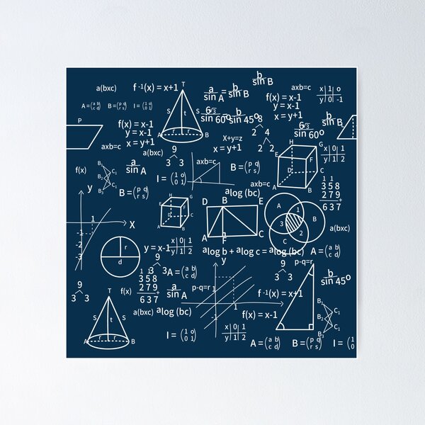 "Math formulas, math class, numbers" Poster by Trenddesigns24 | Redbubble