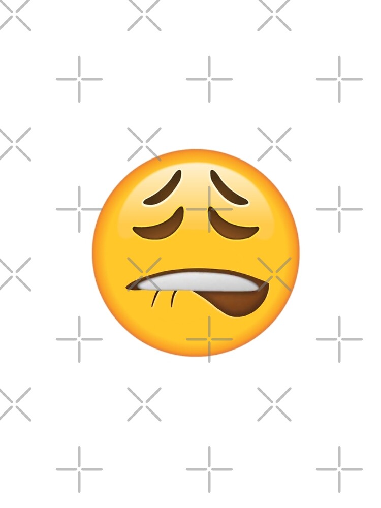 "Lip biting face emoji" Graphic T-Shirt Dress for Sale by vibey-sky ...