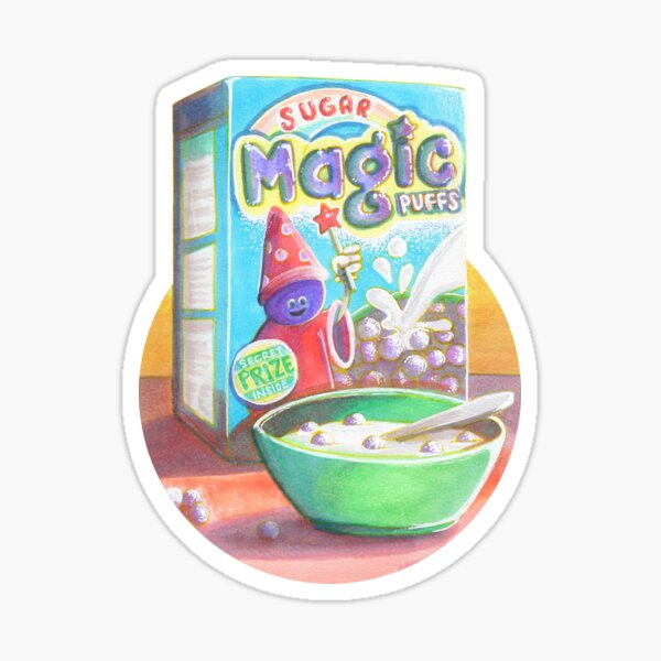 "Sugar Magic Puffs" Sticker by aliblackwood | Redbubble