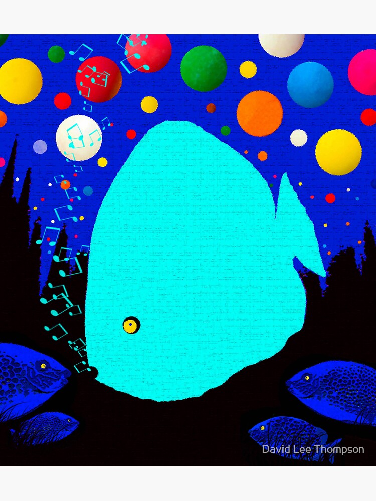 "Silo the singing fish work one" Sticker by dltphoto | Redbubble