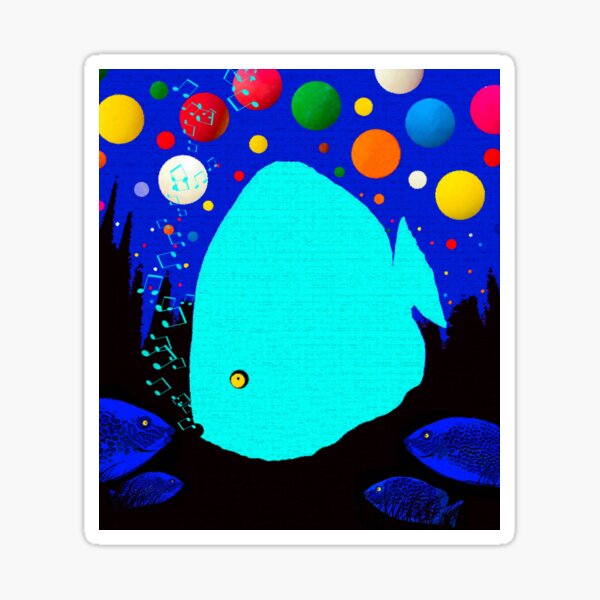 "Silo the singing fish work one" Sticker by dltphoto | Redbubble