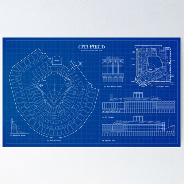 "Citi Field (Blueprint)" Poster for Sale by BGALAXY | Redbubble