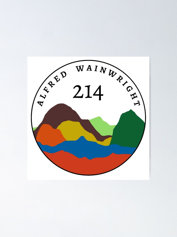 "Wainwright 214 - Completed Mountains" Poster for Sale by WildBerryArt ...