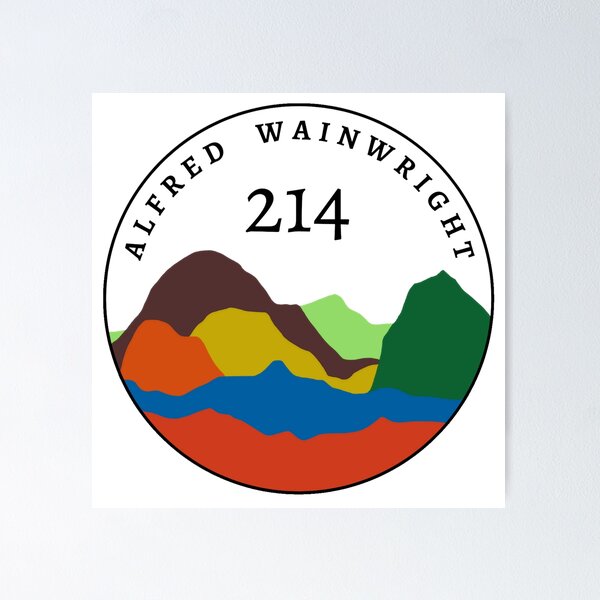 "Wainwright 214 - Completed Mountains" Poster for Sale by WildBerryArt ...