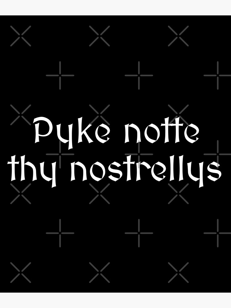 ""Don't Pick Your Nose" Medieval English" Poster by Decatin | Redbubble