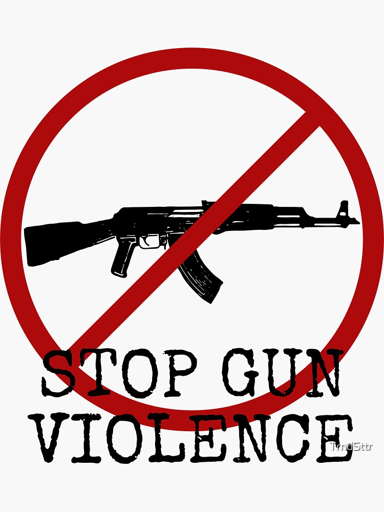 "Anti Guns Stop Gun Violence" Sticker for Sale by TrndSttr | Redbubble