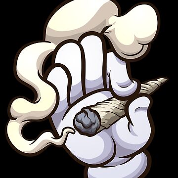 "Comic Hand Smoking A Joint" Sticker for Sale by ozumdesigns | Redbubble