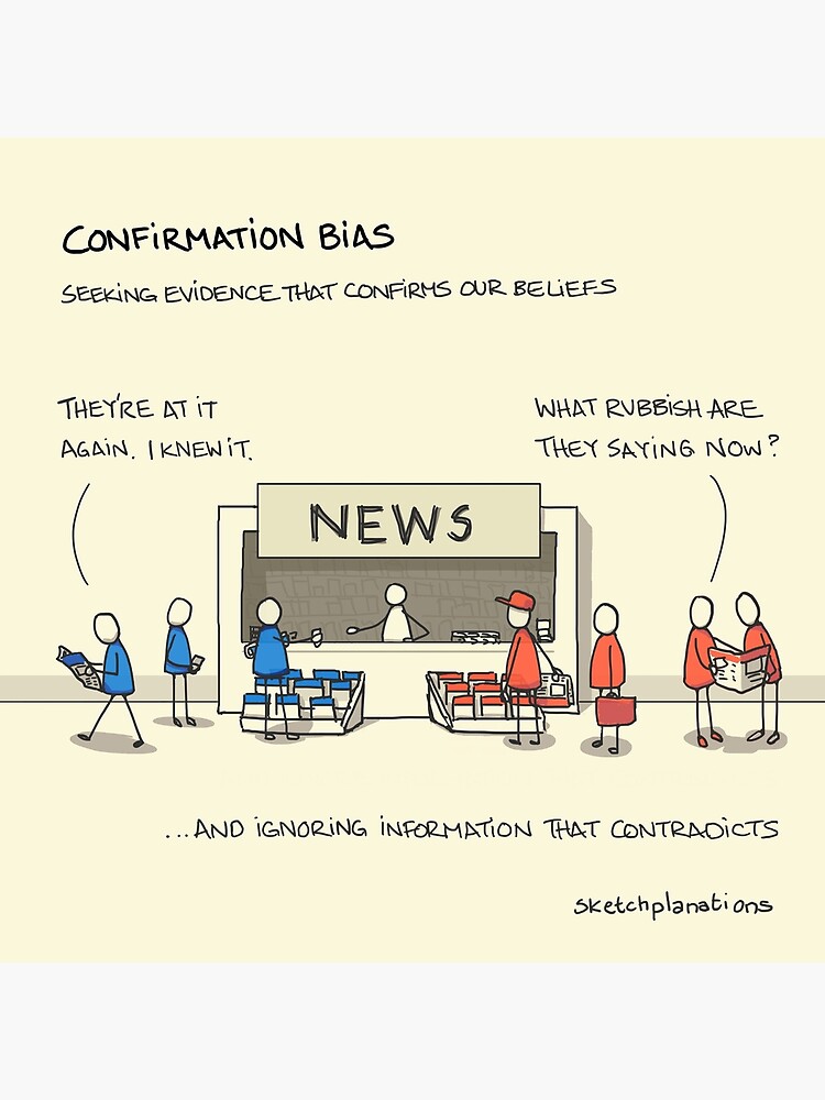"Confirmation bias" Poster by sketchplanator | Redbubble