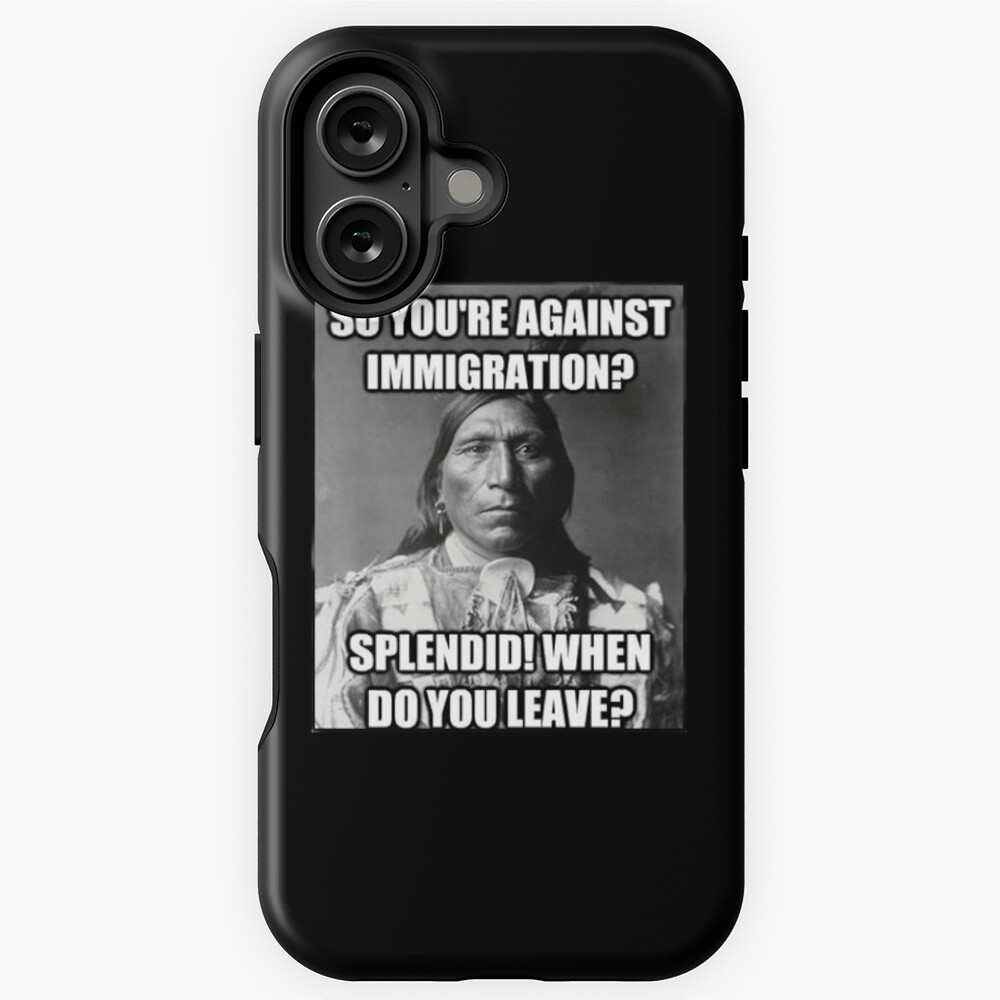 "Against Immigration?" Sticker for Sale by Midwestrain | Redbubble