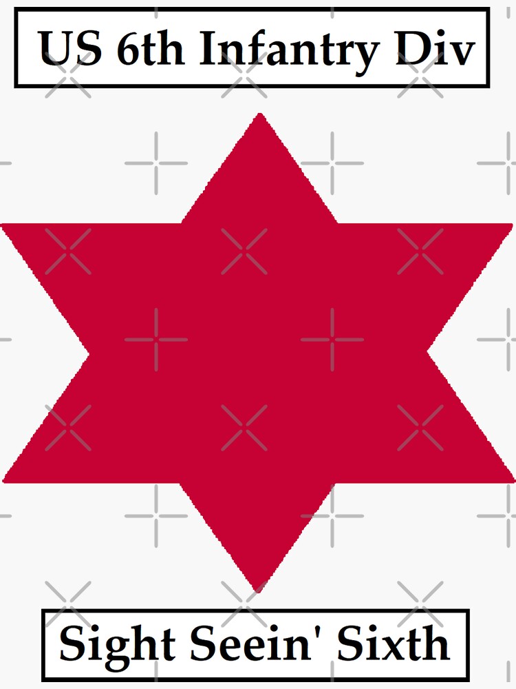 "US 6th Infantry Division logo" Sticker for Sale by BricksofHistory ...