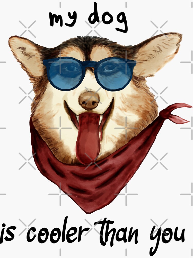 "Cooler Dog" Sticker for Sale by Blems | Redbubble