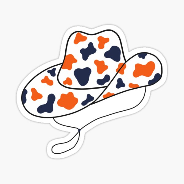 "University of Virginia cowboy hat (white background) " Sticker for ...