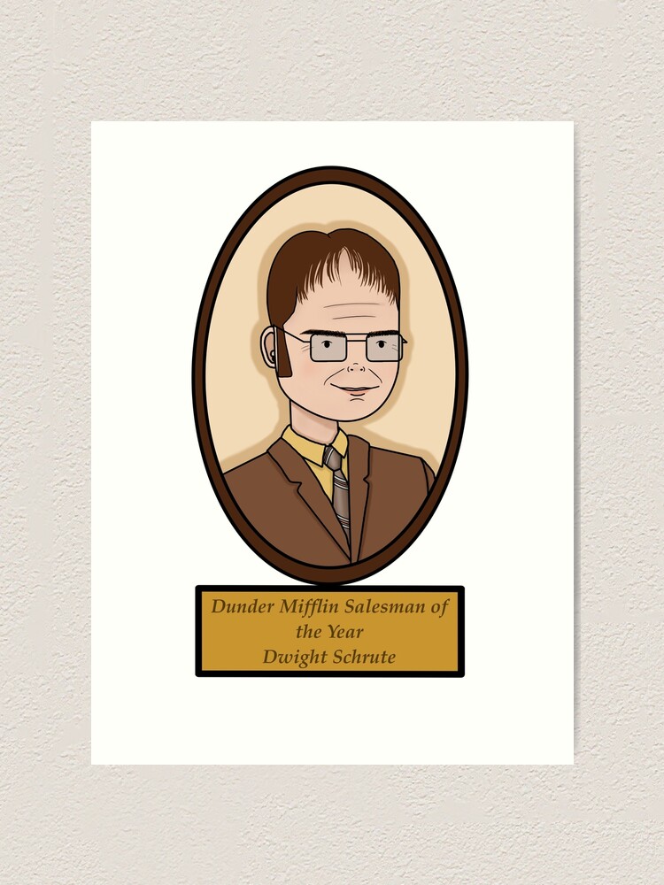"Dwight Schrute The Office Cartoon" Art Print for Sale by LilyPendray ...