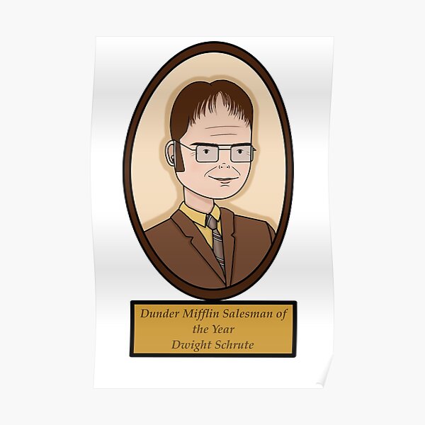 "Dwight Schrute The Office Cartoon" Poster for Sale by LilyPendray ...