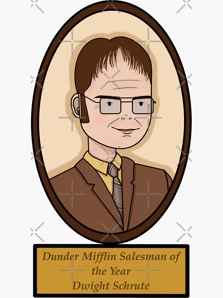 "Dwight Schrute The Office Cartoon" Sticker for Sale by LilyPendray ...